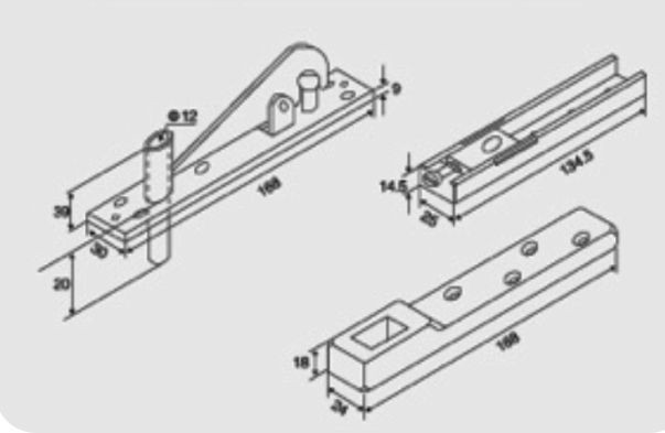 Buy Top Bottom accessories for Wooden/Aluminium door Online at Best Price