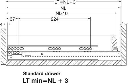 Buy SINGLE EXT. SOFT CLOSE UNDERMOUNT DRAWER SLIDE 25 KG Online at Best ...