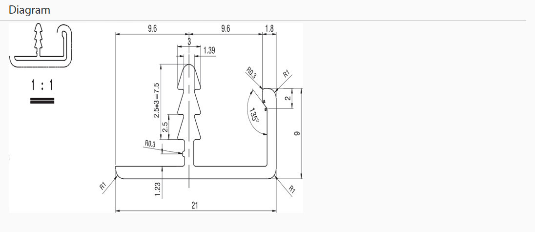 Buy F-Profile 22mm Door - Edge Profile Online at Best Price