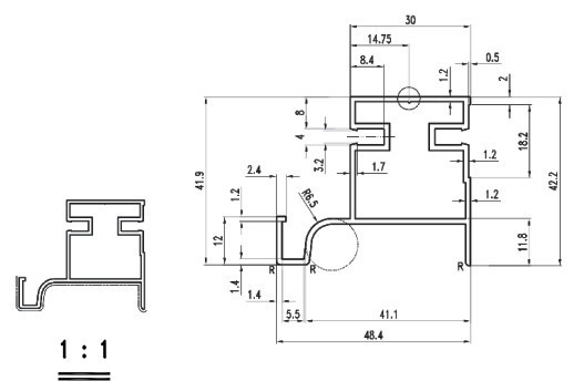 Buy L-Shaped Vertical Gola Profile Online at Best Price