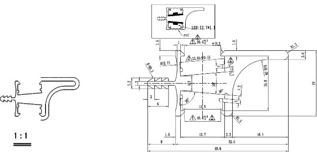 Buy Wall Unit Gola Profile with PVC Strip Online at Best Price