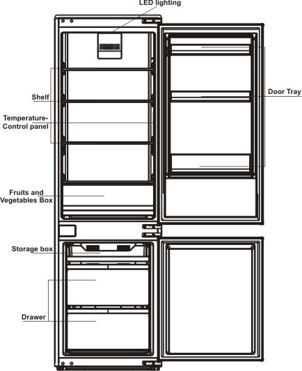 Buy LUIS - 600 BUILT-IN REFRIGERATOR Online at Best Price