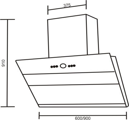 Buy MODA Germany Stainless Steel Kitchen Chimney With Black Glass ...